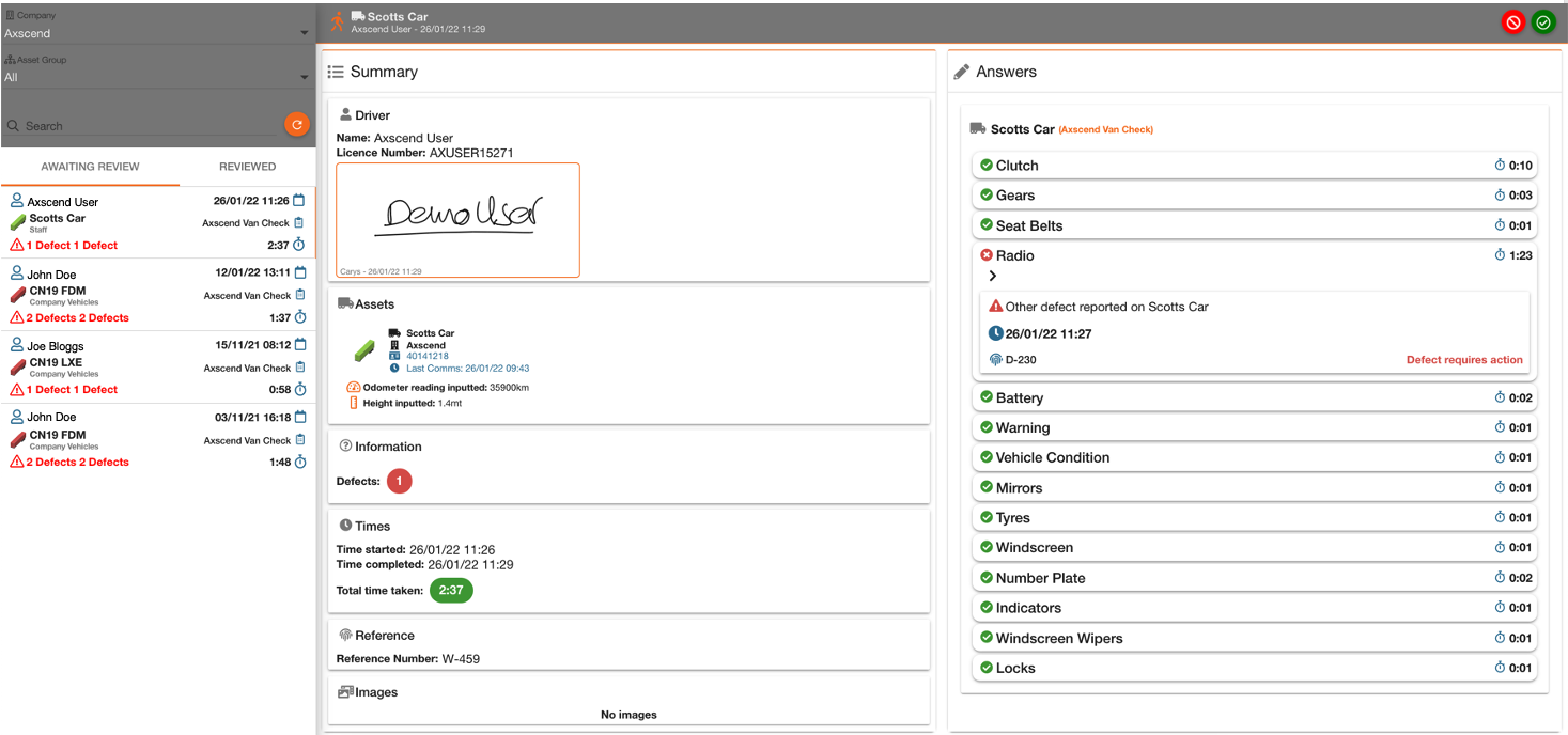 Driver Checks (Walkarounds)